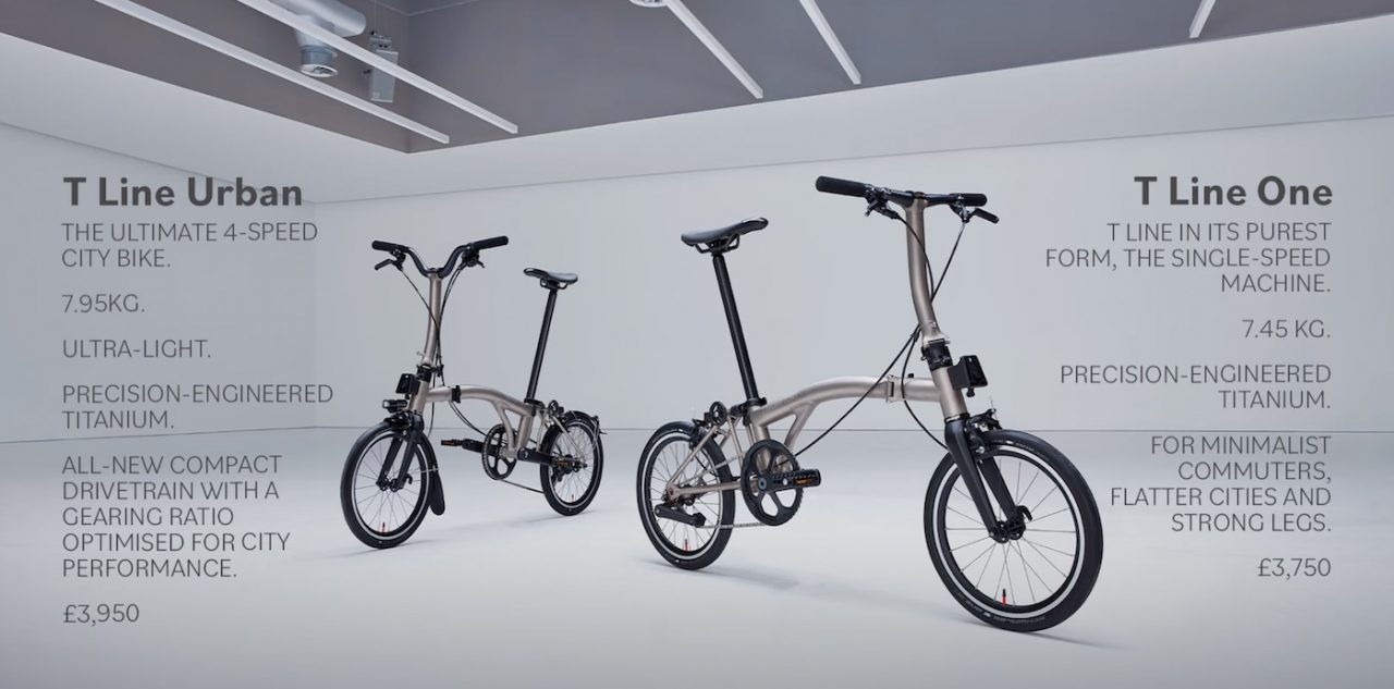 Brompton T Line One vs T Line Urban Folding Bike - Specifications ...